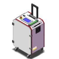 China 300w Suitcase Type Pulse Metal Rust Removal Laser Cleaning Machine for Wood Paint Metal Rust Wall Graffiti for sale