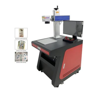 China Mopa Desktop Fiber Laser Marking Engraving Machine for Stainless Steel Coloring Aluminum Ring Customization for sale
