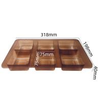 China ISO45001 Approved Amber PET Tray for Mooncakes Pastries in Vacuum Forming Material for sale