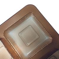 China ISO45001 Approved Amber PET Tray for Mooncakes Pastries in Vacuum Forming Material for sale