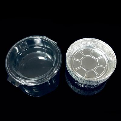 China Custom Order Accepted Clear PET Hinged Plastic Bowl Round Blister Clamshell Packaging for sale