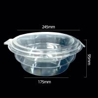 China Custom Order Accepted Clear PET Hinged Plastic Bowl Round Blister Clamshell Packaging for sale