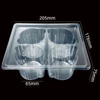 China Food Grade 4 Pack Plastic Boxes for Disposable Cupcakes Muffins PET Plastic Type for sale