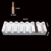 China Semi Enclosed Plastic Packaging White PET Blister Insert Tray For Ampules Vials Safety for sale