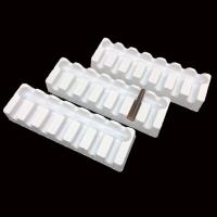 China Semi Enclosed Plastic Packaging White PET Blister Insert Tray For Ampules Vials Safety for sale