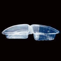 China Customized Quarter Round Plastic Box for Cheese Cakes Cheeseburgers Clear PET Clamshell for sale