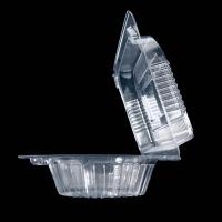 China Matt Lamination Printing Two Compartments Clamshell Box for Take Away Plastic Box for sale