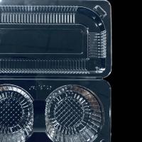 China Matt Lamination Printing Two Compartments Clamshell Box for Take Away Plastic Box for sale