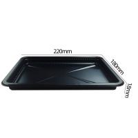 China Cold Resistant Plastic Food Serving Plate Black PP Blister Tray for Beef Slice Meat for sale