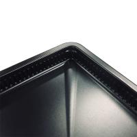 China Cold Resistant Plastic Food Serving Plate Black PP Blister Tray for Beef Slice Meat for sale