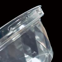 China Clear PET Blister Cup Lid for Coffee Boba Milk Tea Yogurt Customizable Crystal Shape for sale