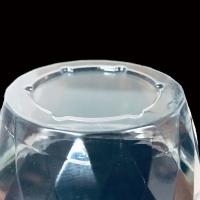 China Clear PET Blister Cup Lid for Coffee Boba Milk Tea Yogurt Customizable Crystal Shape for sale
