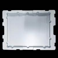 China Customizable Shape Size -Made White PS Blister Turnover Tray for Electronic Components for sale