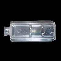 China Antistatic Treatment PET Buttoned Blister Clamshell for Customizable Earphone Components for sale