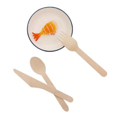 China Eco Friendly Disposable Bamboo Cutlery Set Safety Health No Toxic No Smell for sale