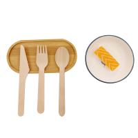 China Disposable Bamboo Compostable Cutlery Versatile Natural Color Customized for sale