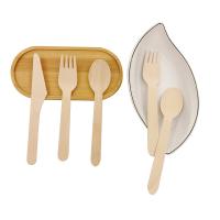 China 17cm Disposable Bamboo Cutlery Hygienic And Single Use Bamboo Forks Disposable for sale