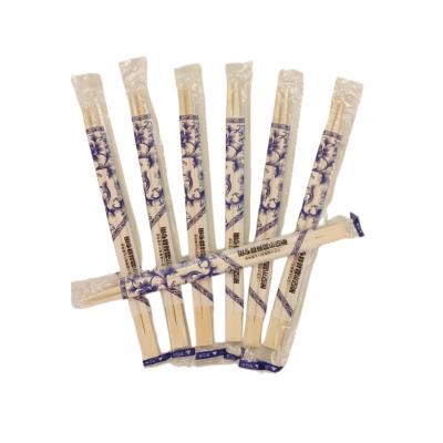 China Custom Logo and Eco-Friendly Disposable Full Wrapped Bamboo Chopsticks Perfect for Boutique Packing for sale