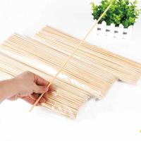 China Natural Round Long Bamboo Skewers 12cm Length Multi Purpose Use Hygienic for sale