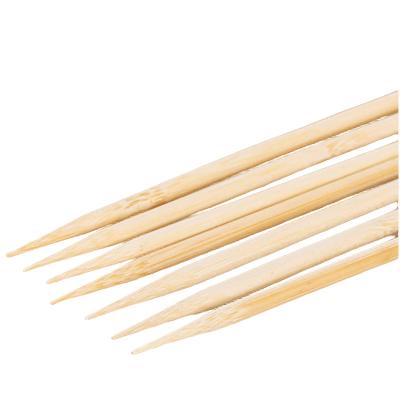 China Round BBQ Bamboo Sticks 4.0 Width Bbq Bamboo Skewers Biodegradable for sale