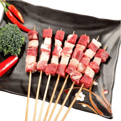 China Natural Bamboo Disposable BBQ Skewer Sticks For Outdoor Camping And Business Gifts for sale