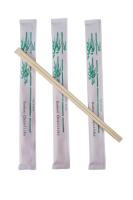 China Tensoge Bamboo Chopsticks With Logo Print Individual Full Paper Wrapped  Twins Tensoge Round Bulk disposable bamboo chopsticks for sale