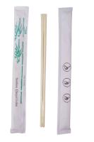 China Bamboo chopsticks with Logo print individual full paper sleeve/wrap Sushi Tensoge Chopsticks Chinese disposable bamboo Chopsticks for sale