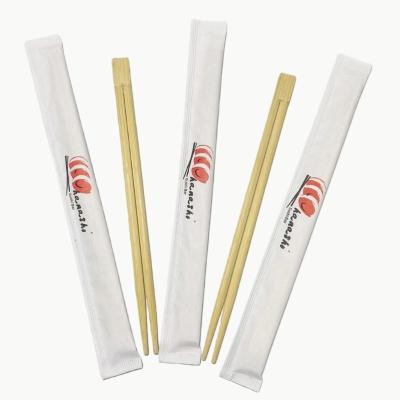 China Wholesale Chopsticks Custom logo Branded Sushi Sleeves Semi Paper Cover Sleeve for Bamboo Chopsticks Custom logo Chopstick Restaurants & Hotels& Camping for sale