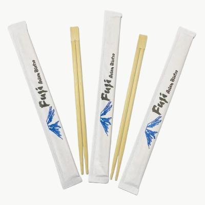 China 100% Natural Bamboo Japanese-Korean Style Chopsticks Disposable with Sleeves Wholesale Restaurant Fast Food Paper Wrapped Bulk Chopstick Custom Chopsticks for sale
