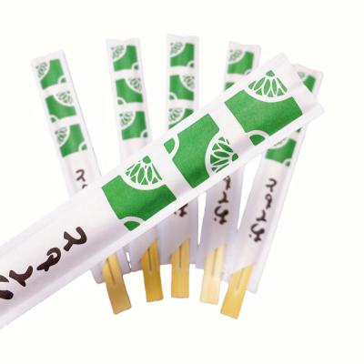 China Custom Printed Disposable Cutlery Twin Disposable Bamboo Chopsticks for Restaurant Take Away for sale