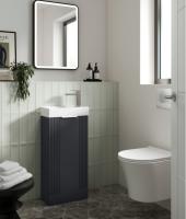 China Gravity Flush Back To Wall Cistern With Stainless Steel Flush Pipe And Water Supply for sale