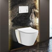 China Stainless Steel Slim Concealed Cistern with Bottom Inlet and Push Button Flush Button for sale