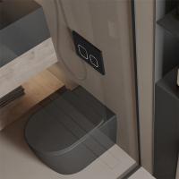 China Water Saving HDPE Wall Hung Toilet Cistern With Side Inlet And Diaphragm Valve For Dual Flush for sale