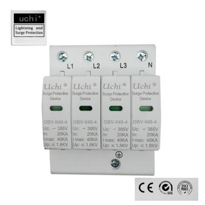 China Thermoplastic Housing 40kA Lightning Arrester For AC 385V for sale