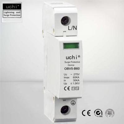 China Uc 275V Type 1+2 Surge Protector , Lightning Component Controller 1P Poles for sale