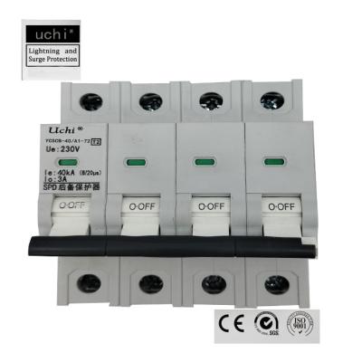 China 4p 72mm Surge Circuit Breaker , 40kA Power Surge Breaker 400VAC for sale