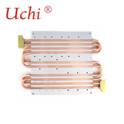 China Double Tube Inlet Outlet Water Cold Plate for Laser Equipment for sale