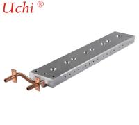 China Copper Tube Liquid Cooling Plate , Liquid Cold Plate With Epoxy Bonding Process for sale
