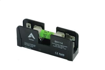China Flat Mount BH114 600V 30A 10x38mm Cylindrical Fuse Holder For Fuse Link for sale