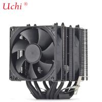 China Dual Tower Dual Fan Black Fan Cooler PC Motherboard CPU Cooler for sale