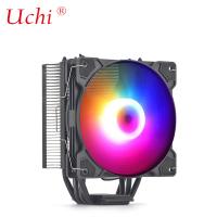 China Black Radiator Fan Lighted Copper Heatpipe Universal Cpu Cooler For Intel I3 I5 I7 I9 Lga 1151 1366 1700 2011 2066 AMD AM4 AM5 for sale