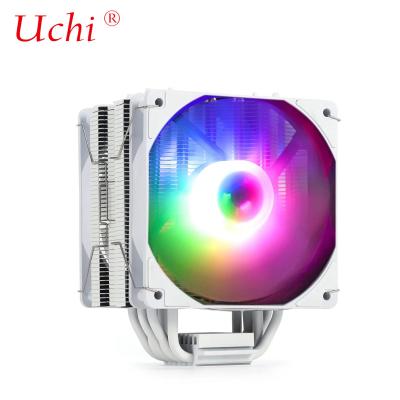 China 220W White RGB ARGB CPU Cooler Fan With 6 Heatpipe For Computer Server Processor Lga1151 1155 1366 1700 2011 AMD FM AM3 AM4 AM5 for sale