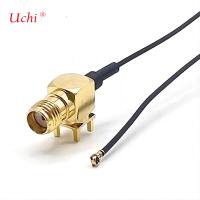 China S-MA Female Jack Extension Right Angle Coaxial PCB Mount To UFL UFL Connector 1.13 Pigtail Cable for sale