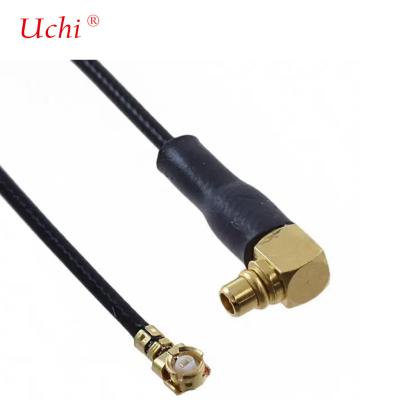 China Low Loss 1.13mm Cable Right Angle MMCX Male To MHF1 UFL Cable Assembly for sale