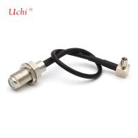 China CRC9JW/FK Coaxial High-Frequency Connection Wire RG174 CRC9 Male Bent F Female 15CM All Copper RF Wire for sale