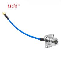 China SMA Male Plug To N Type Female Jack Flange Panel Mount Connector For SS405 SS-405 Superflex RF Pigtail Extension Cable for sale