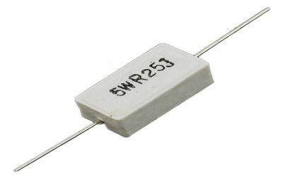 China Double End Cement 5W 5 % Resistors 25 Ohm For Power Electronics Circuits for sale