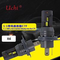 China H4 3200LM Direct Insertion And Fans Black Led Headlight H4 For Car Long Service Life for sale