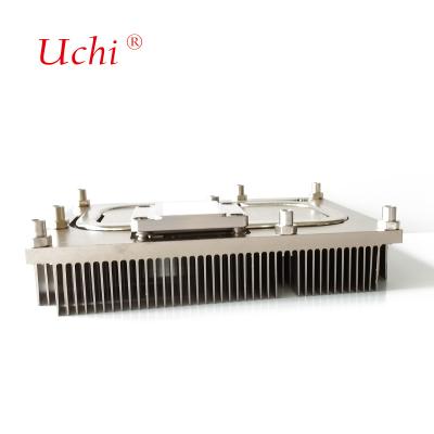 China Fanless CPU Cooler With Copper Heat Pipes And Aluminum Zipper Fins for sale