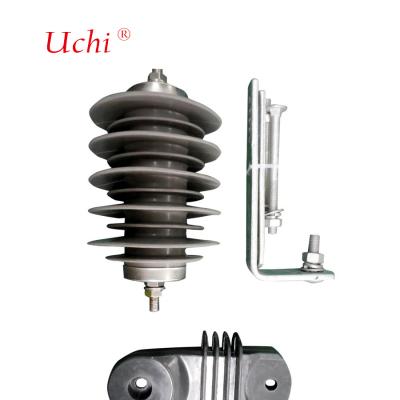 China Distribution Type Metal Oxide Polymer Lightning 10kv Surge Arrester for sale